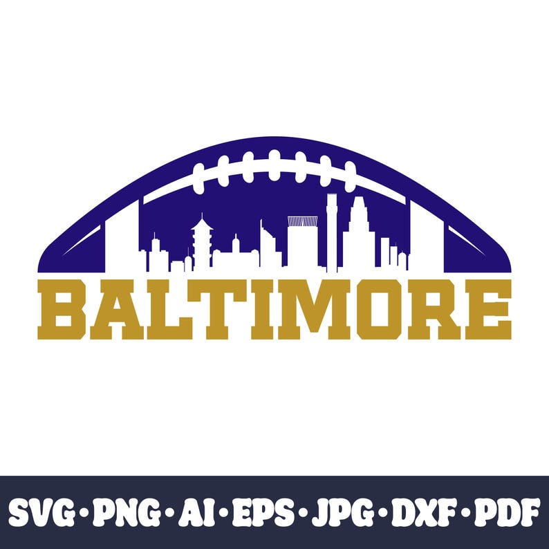 Baltimore Football Team SVG Cricut Cut File. City PNG Clipart ...