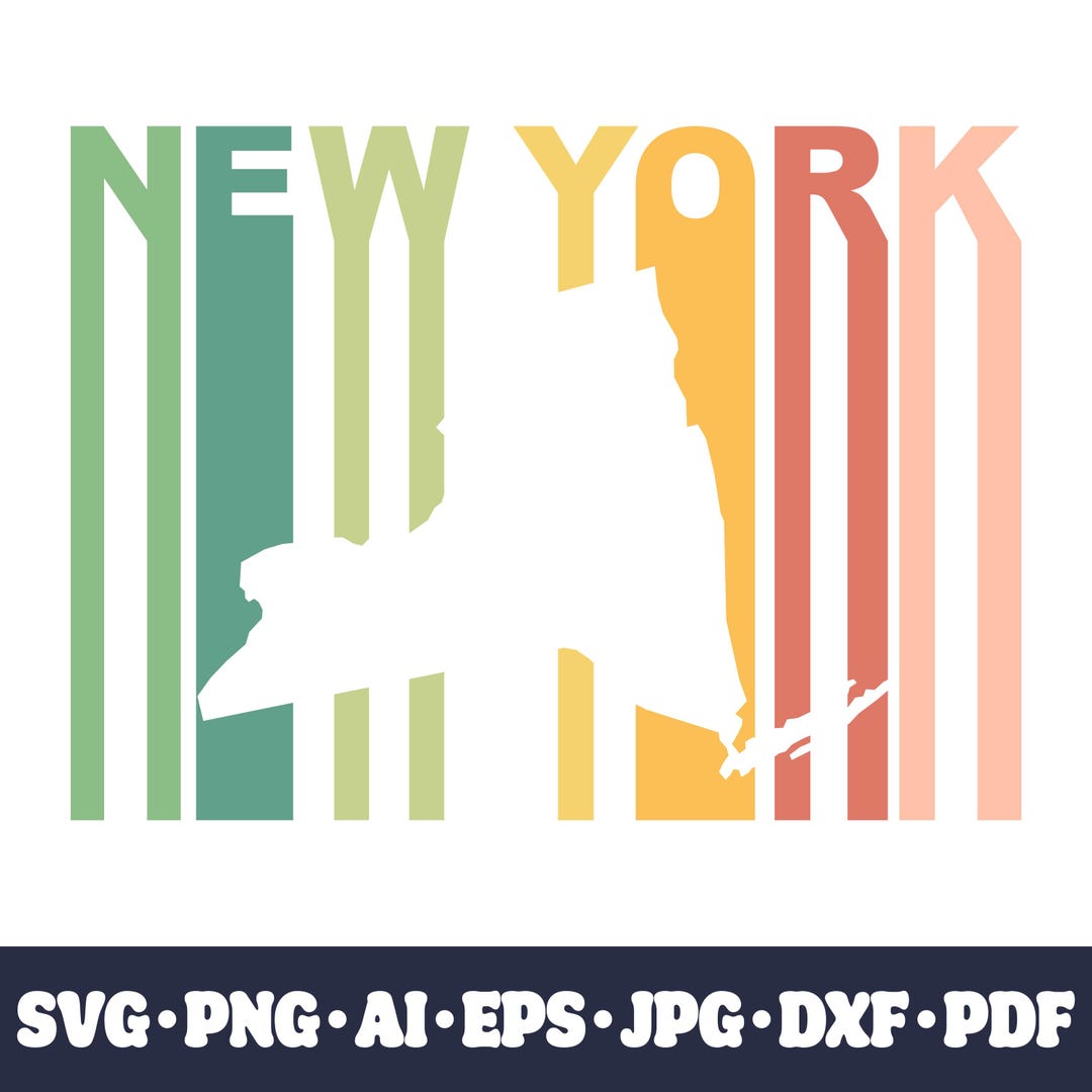 New York SVG Cricut Cut File. NY State Outline Map PNG Clipart ...