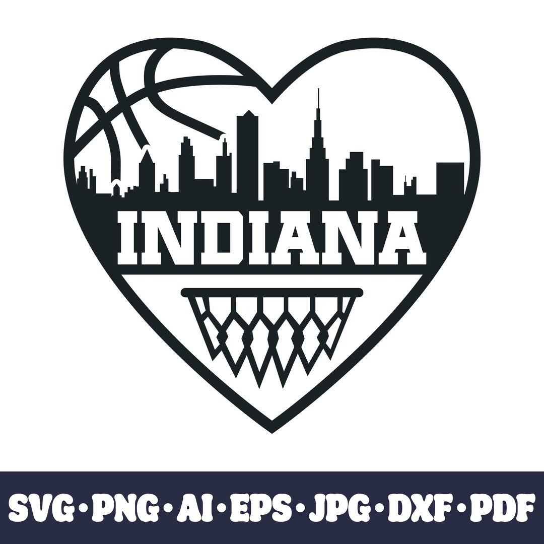 Indiana Basketball Team SVG Cricut Cut File. City PNG Clipart ...