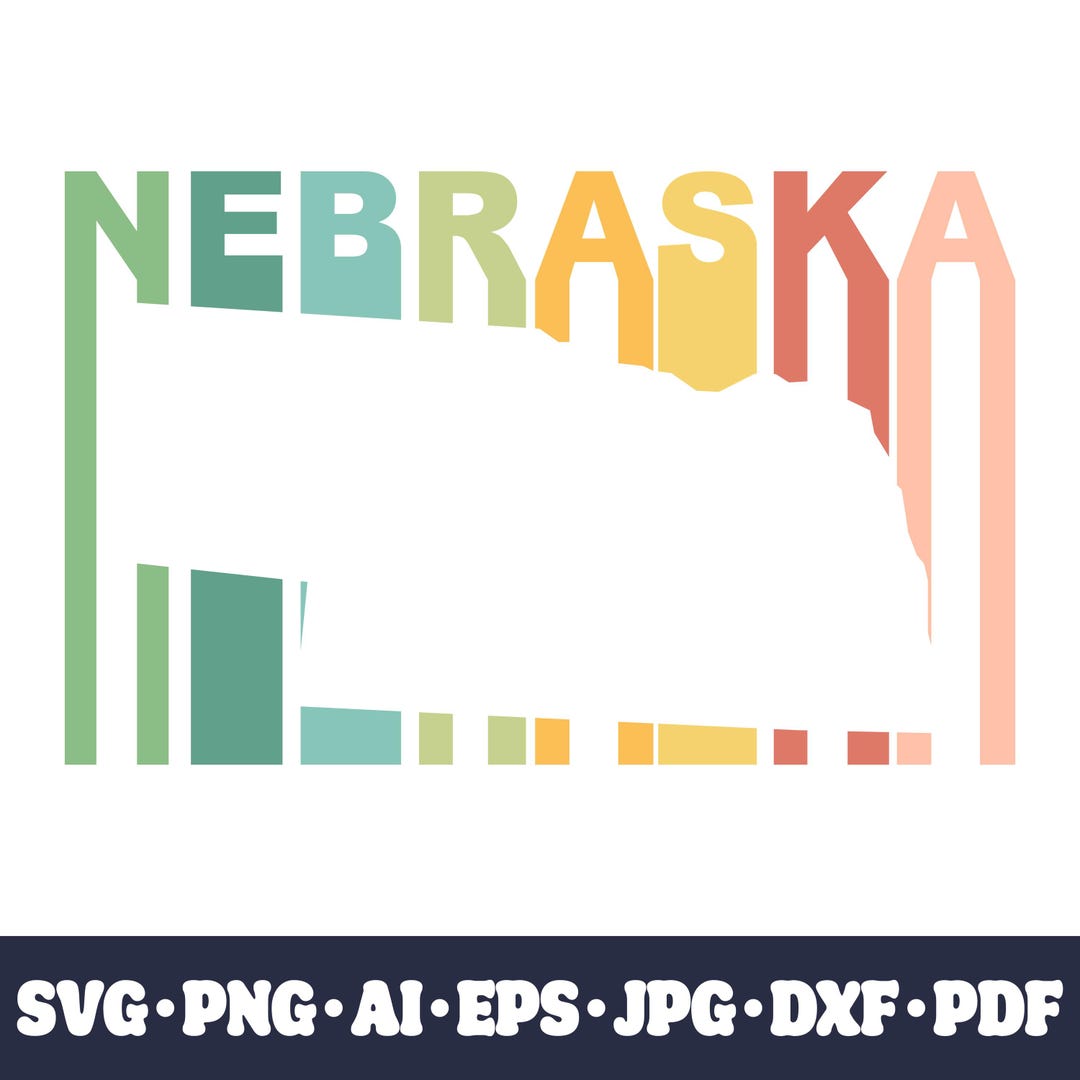 Nebraska SVG Cricut Cut File. State Outline Map PNG Clipart. Silhouette ...