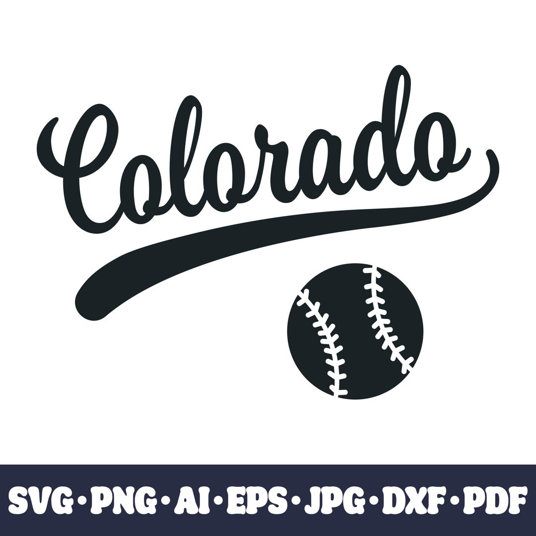 Colorado Baseball Team SVG Cricut Cut File. City PNG Clipart ...