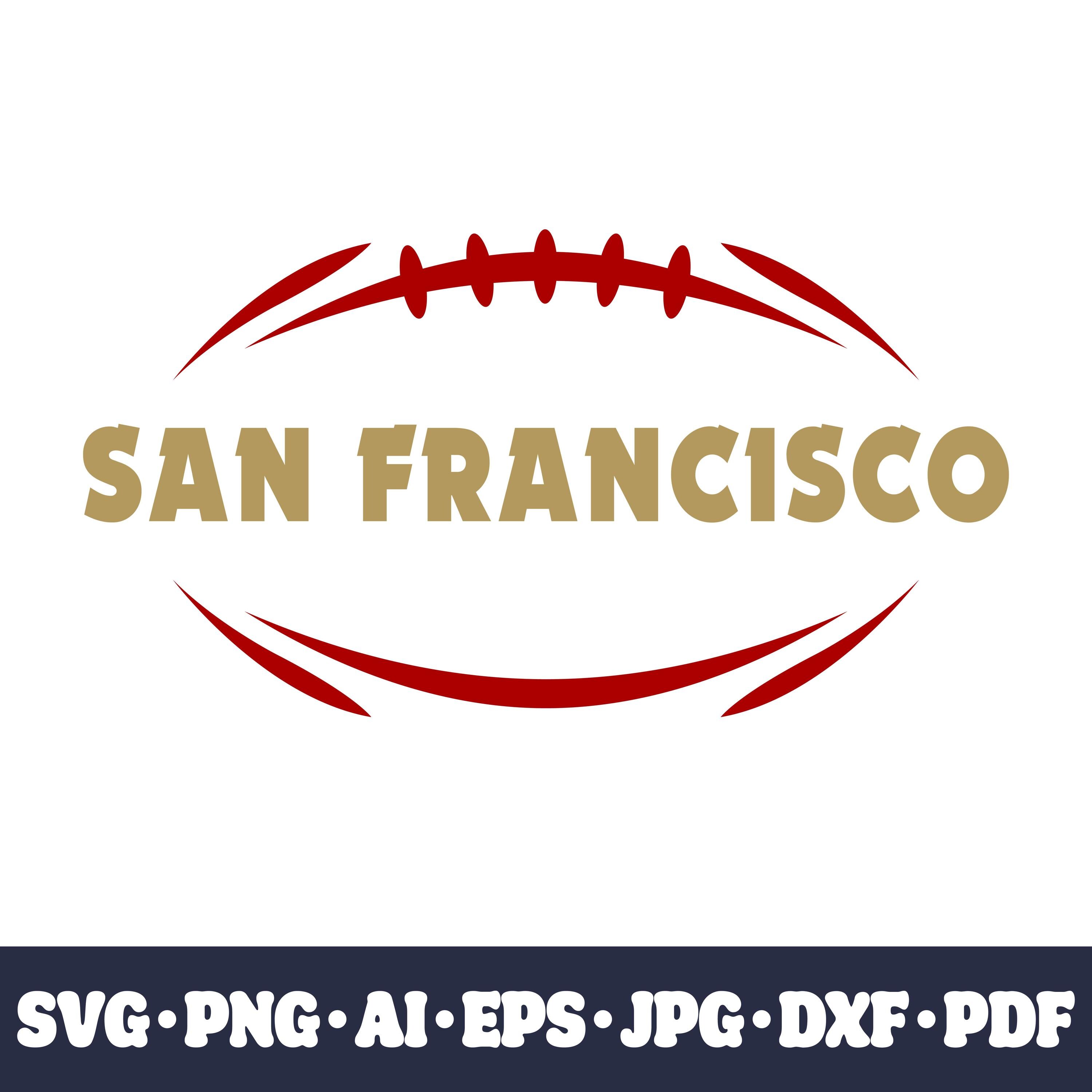 San Francisco Football SVG Clipart for Cricut and Silhouette, City ...