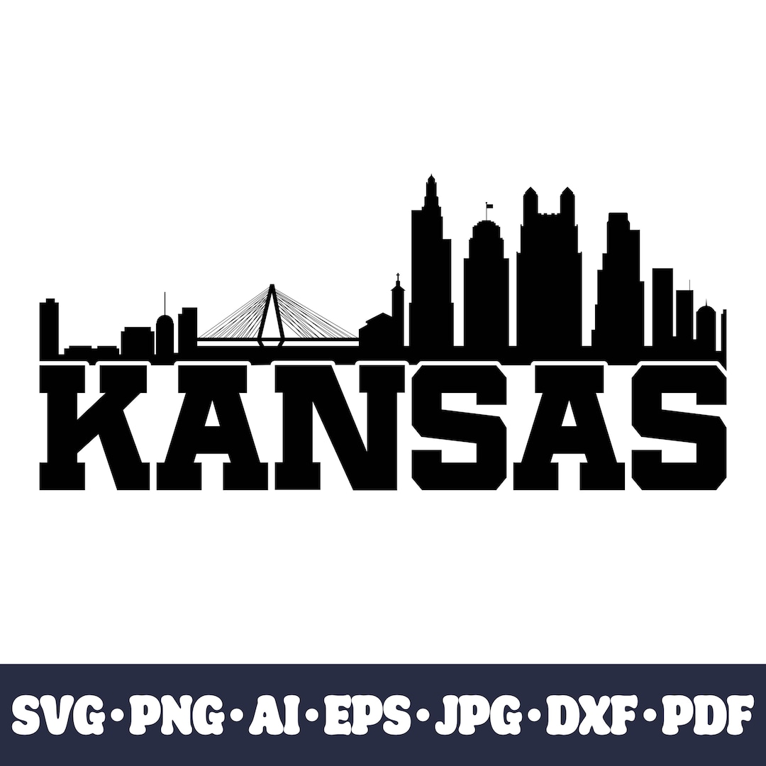 Kansas City Skyline SVG – Cricut Cut File, Cityscape Silhouette PNG ...