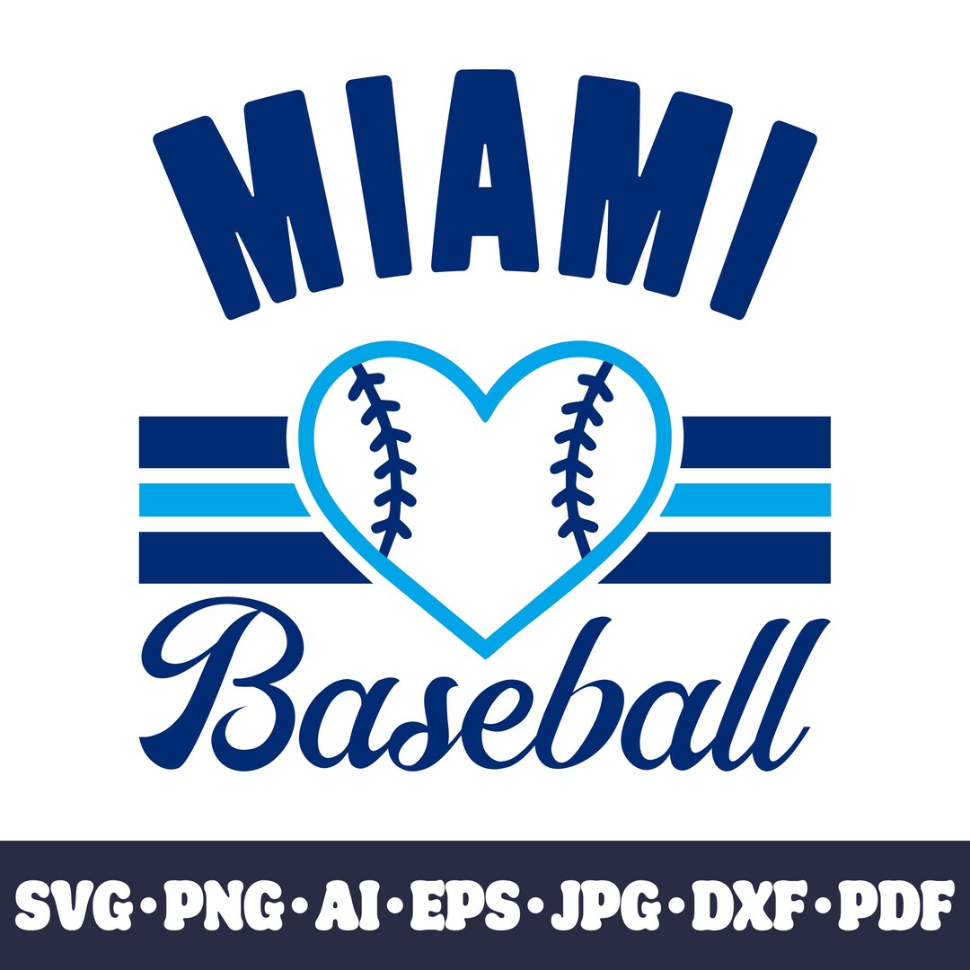 Miami Baseball Team SVG Cricut Cut File. City PNG Clipart. Silhouette ...