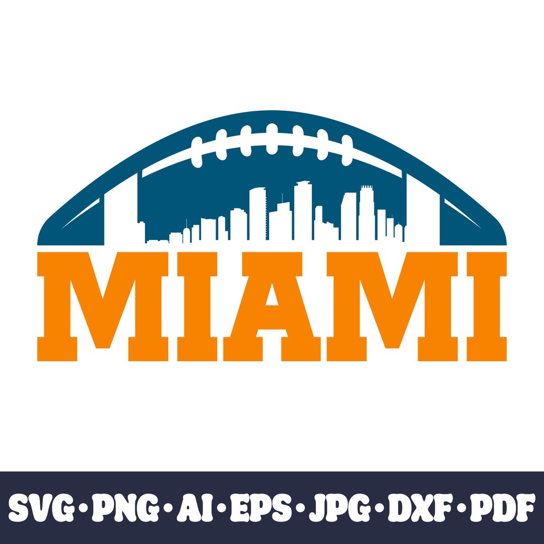 Miami Football Team SVG Cricut Cut File. City PNG Clipart. Silhouette ...