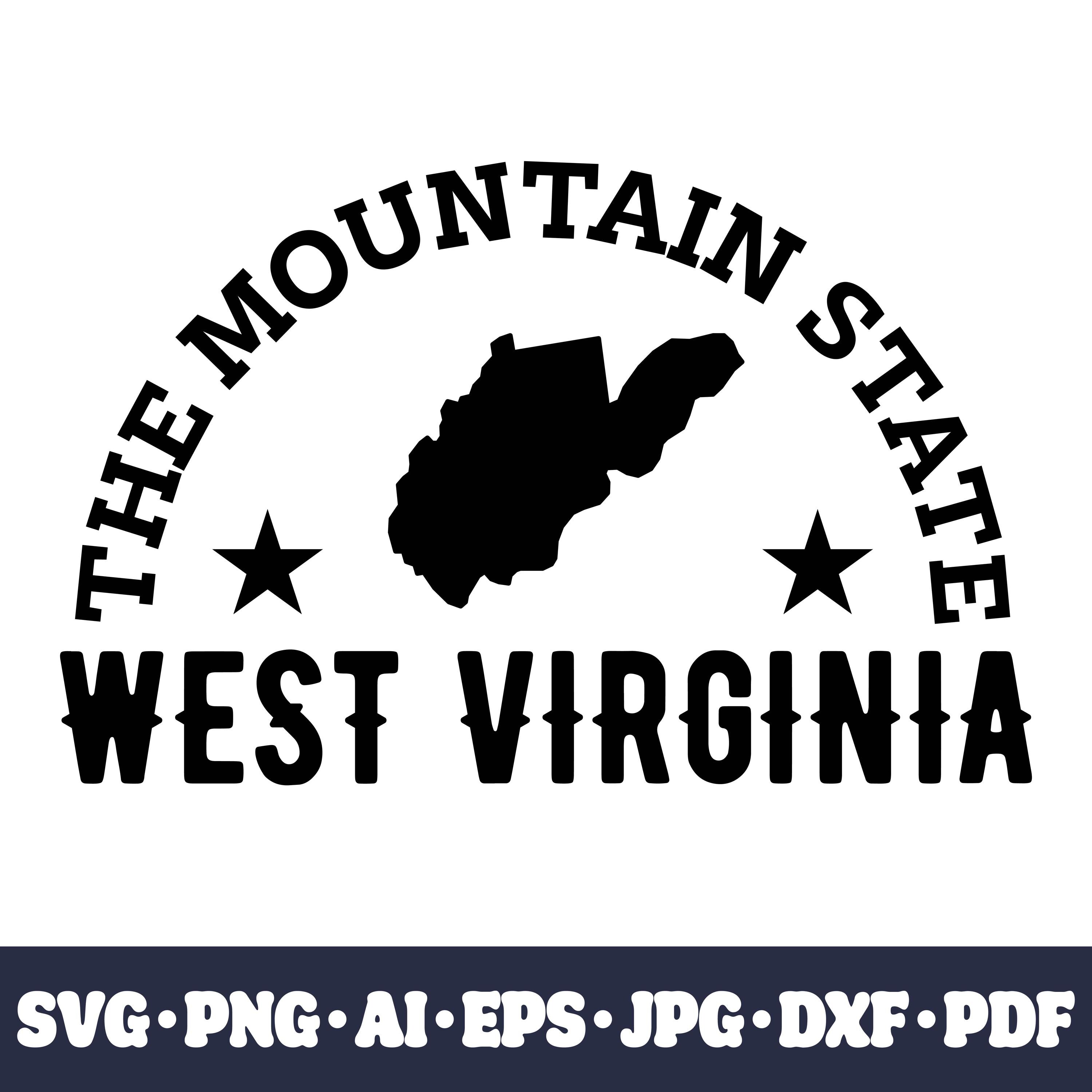 West Virginia SVG Cricut Cut File. State Outline Map PNG Clipart ...