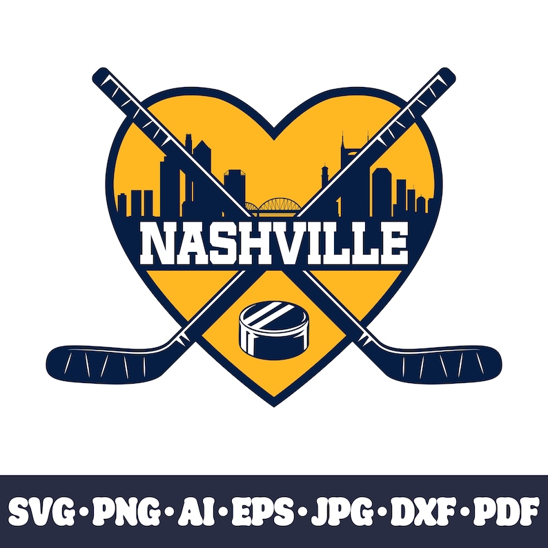Nashville Hockey Team SVG Cricut Cut File. City PNG Clipart. Silhouette ...