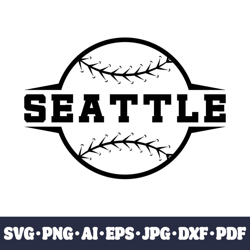 Seattle Baseball Team SVG Cricut Cut File. City PNG Clipart. Silhouette ...