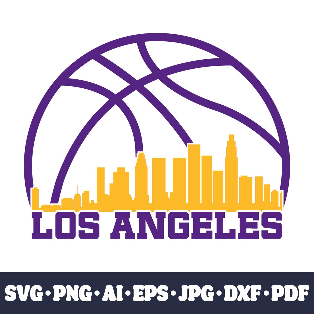 Los Angeles Basketball Team SVG Cricut Cut File. City PNG Clipart ...