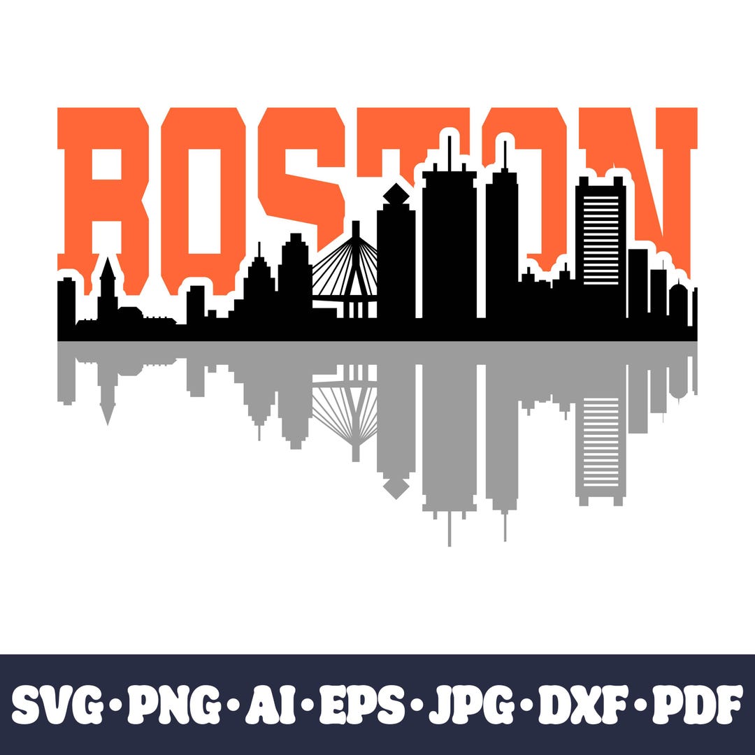 Boston City Skyline SVG – Cricut Cut File, Cityscape Silhouette PNG ...