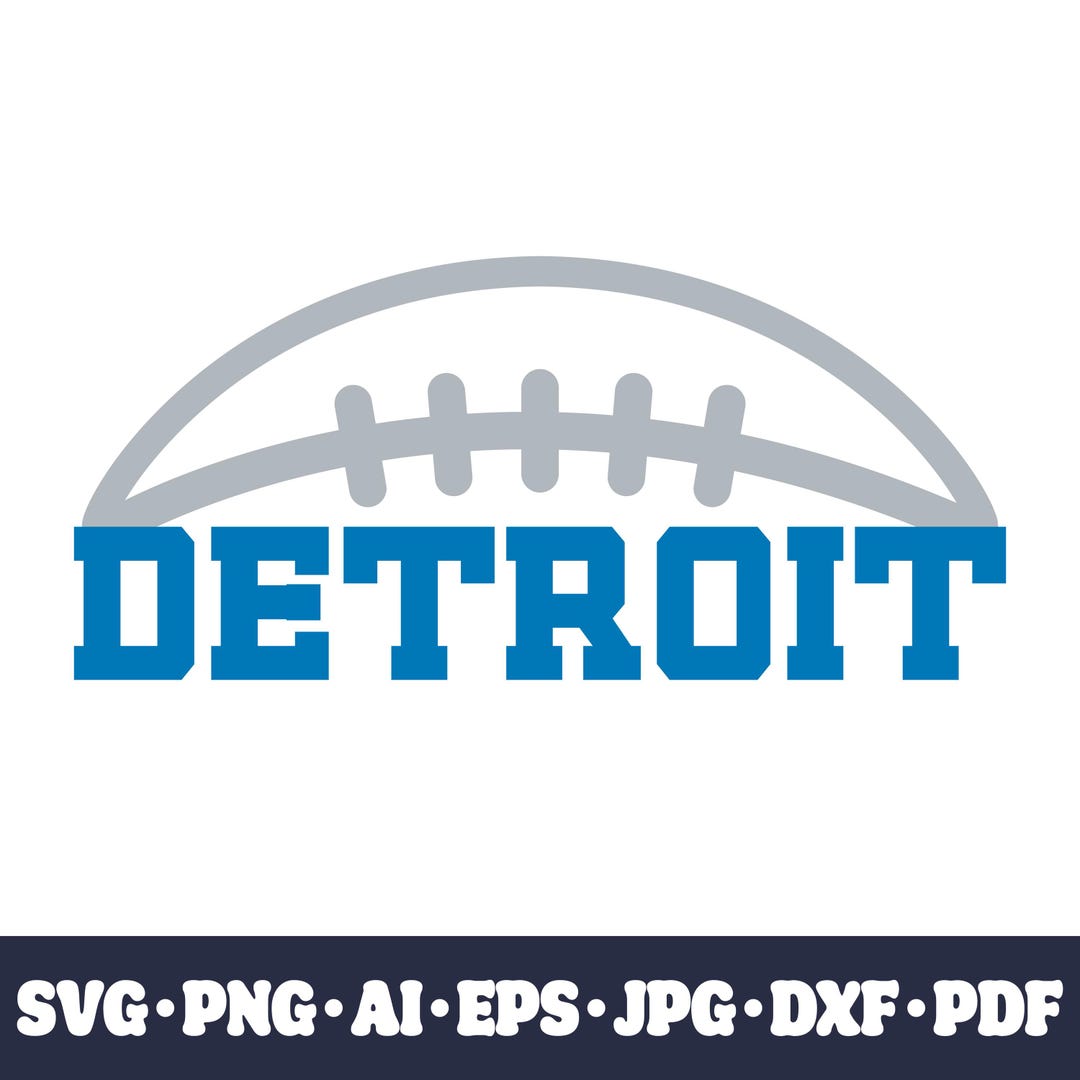 Detroit Football Team SVG Cricut Cut File. City PNG Clipart. Silhouette ...