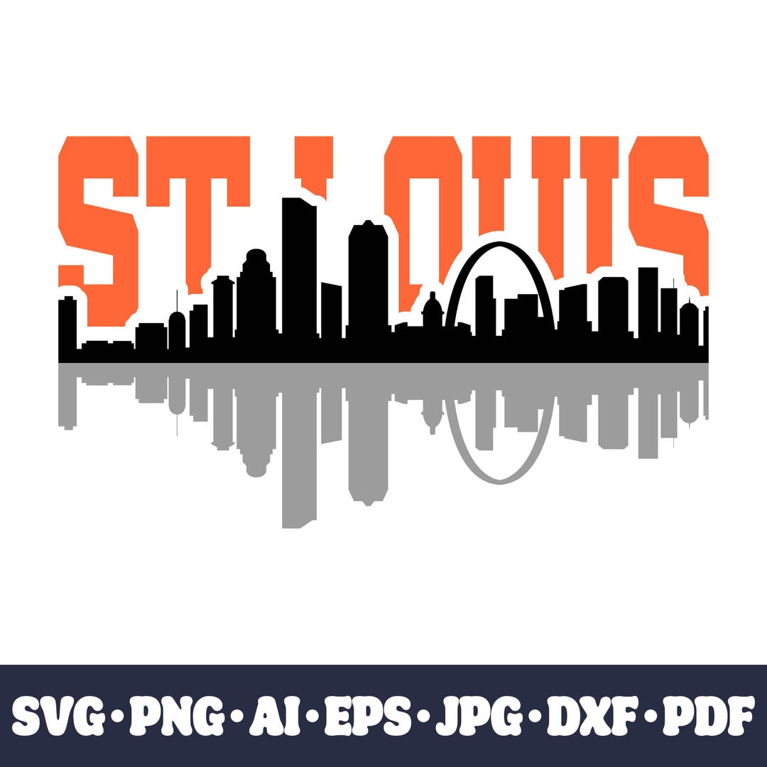 St. Louis City Skyline SVG – Cricut Cut File, Cityscape Silhouette PNG ...