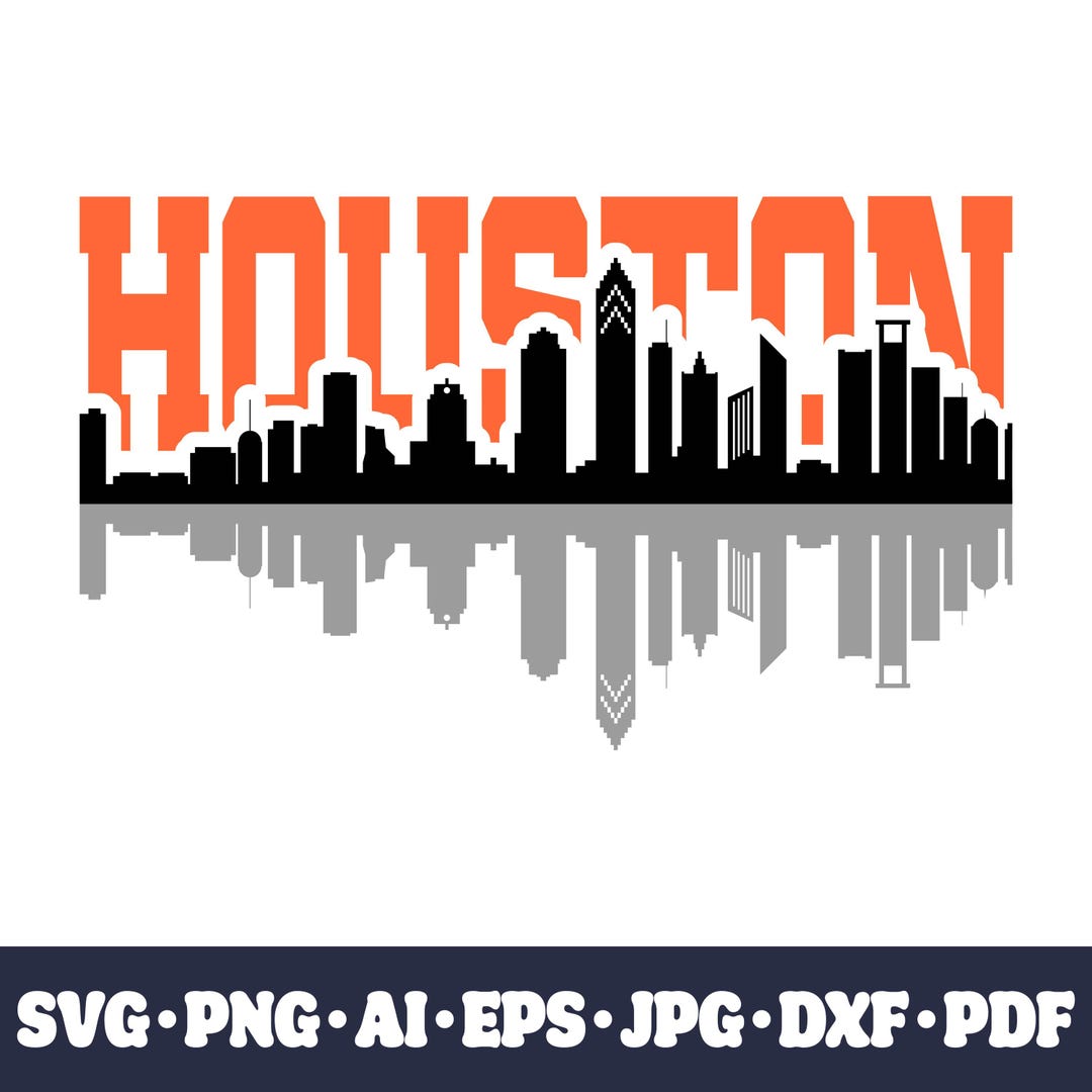 Houston City Skyline SVG – Cricut Cut File, Cityscape Silhouette PNG ...