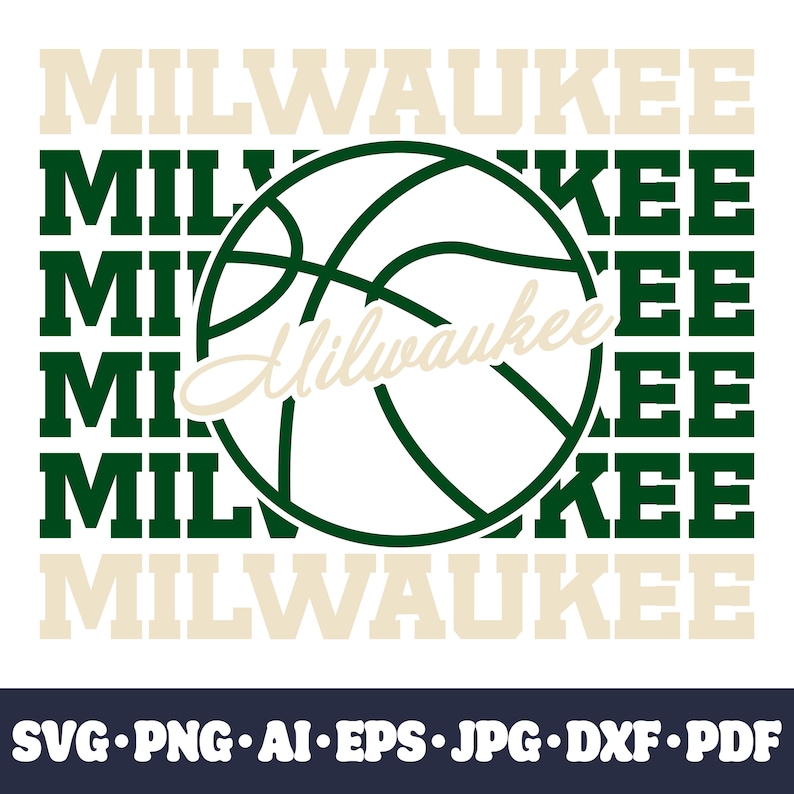 Milwaukee Basketball Team SVG Cricut Cut File. City PNG Clipart ...
