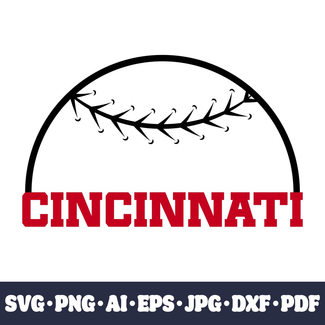 Cincinnati Baseball Team SVG Cricut Cut File. City PNG Clipart ...