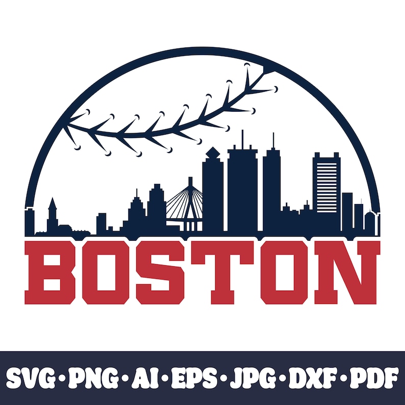 Boston Baseball Team SVG Cricut Cut File. City PNG Clipart. Silhouette ...