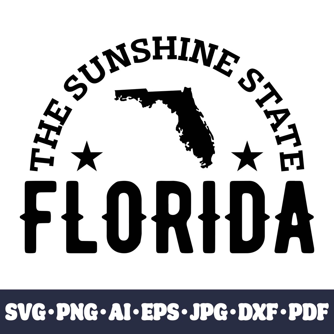 Florida SVG Cricut Cut File. State Outline Map PNG Clipart. Silhouette ...