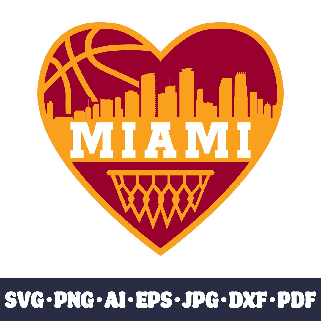 Miami Basketball Team SVG Cricut Cut File. City PNG Clipart. Silhouette ...