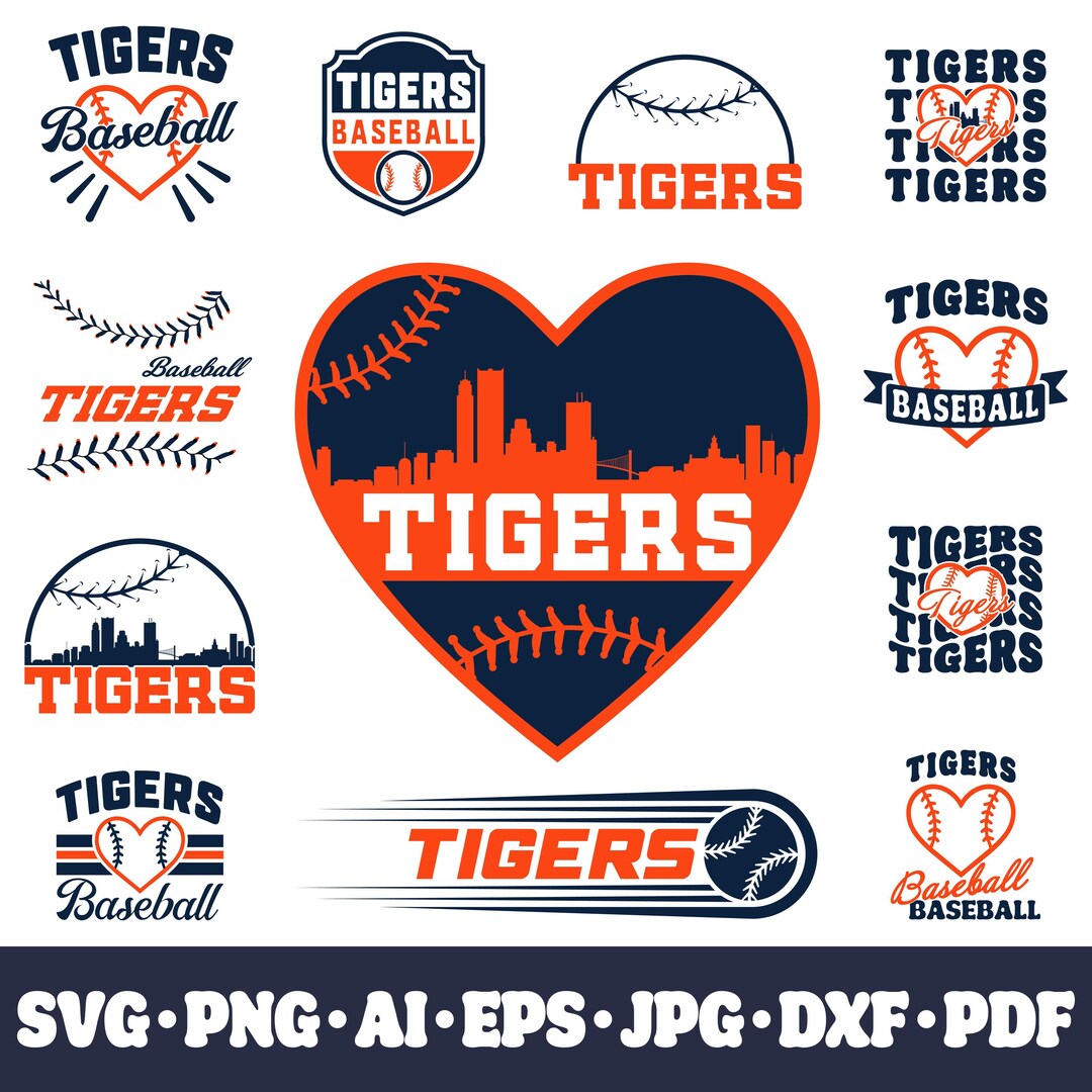 Detroit Baseball Team SVG Bundle, 20 Fan Designs (digital Download) PNG ...