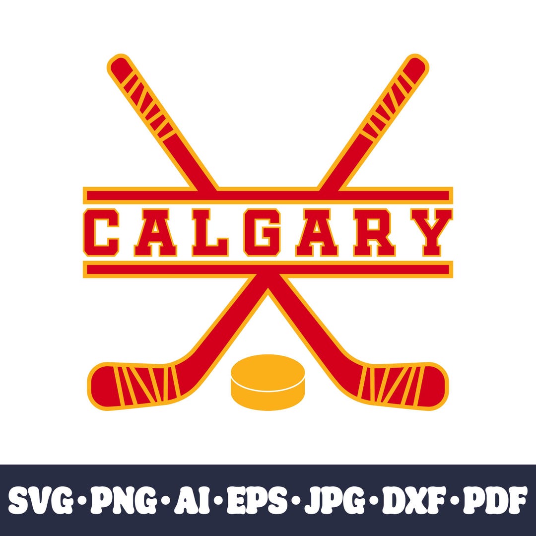 Calgary Hockey SVG Clipart for Cricut and Silhouette, Sports Design for ...