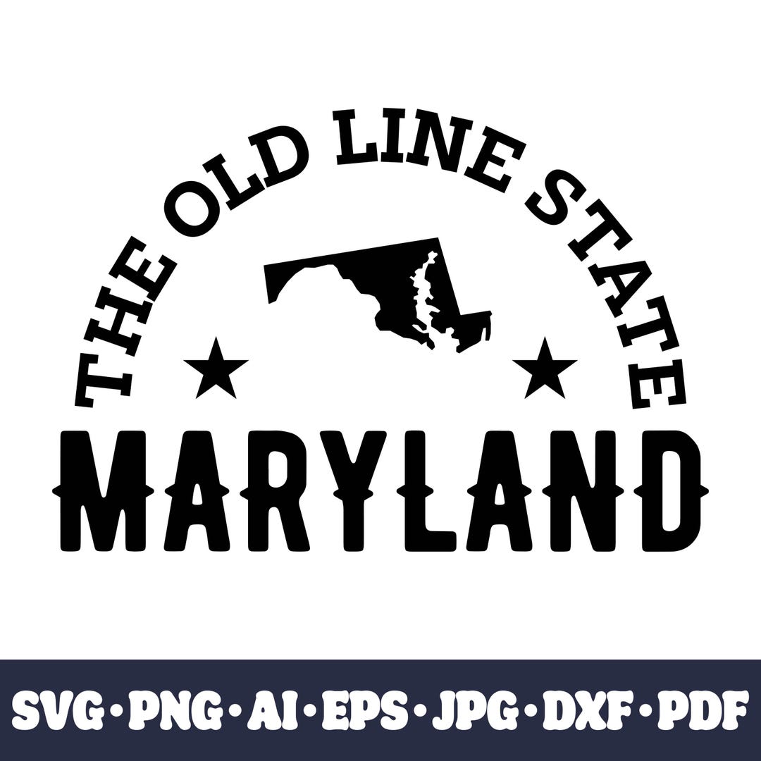 Maryland SVG Cricut Cut File. State Outline Map PNG Clipart. Silhouette ...