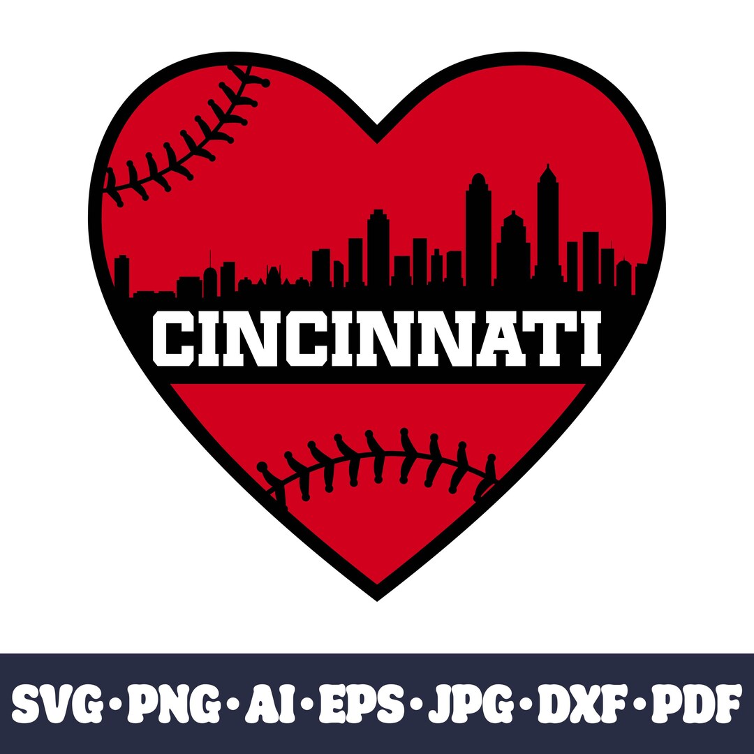 Cincinnati Baseball Team SVG Cricut Cut File. City PNG Clipart ...