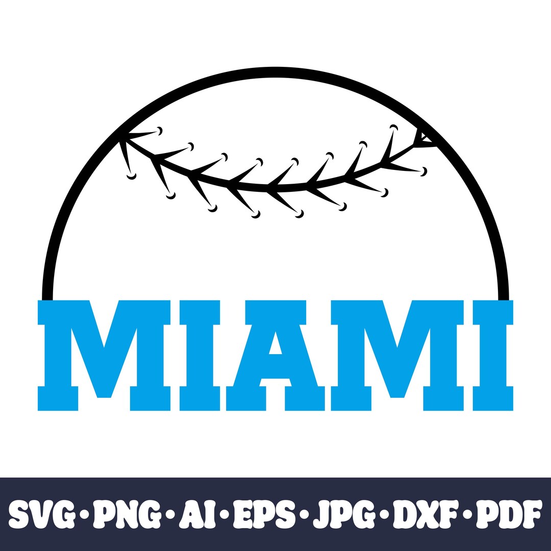 Miami Baseball Team SVG Cricut Cut File. City PNG Clipart. Silhouette ...