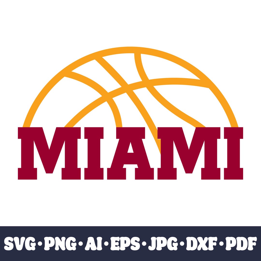 Miami Basketball Team SVG Cricut Cut File. City PNG Clipart. Silhouette ...
