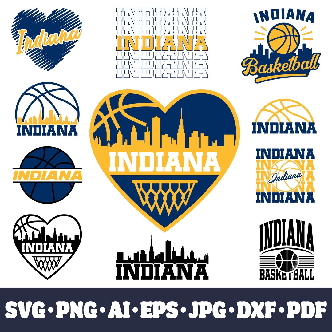 Indiana Basketball Team Bundle. 11 Fan Designs. SVG Cricut Cut Files ...