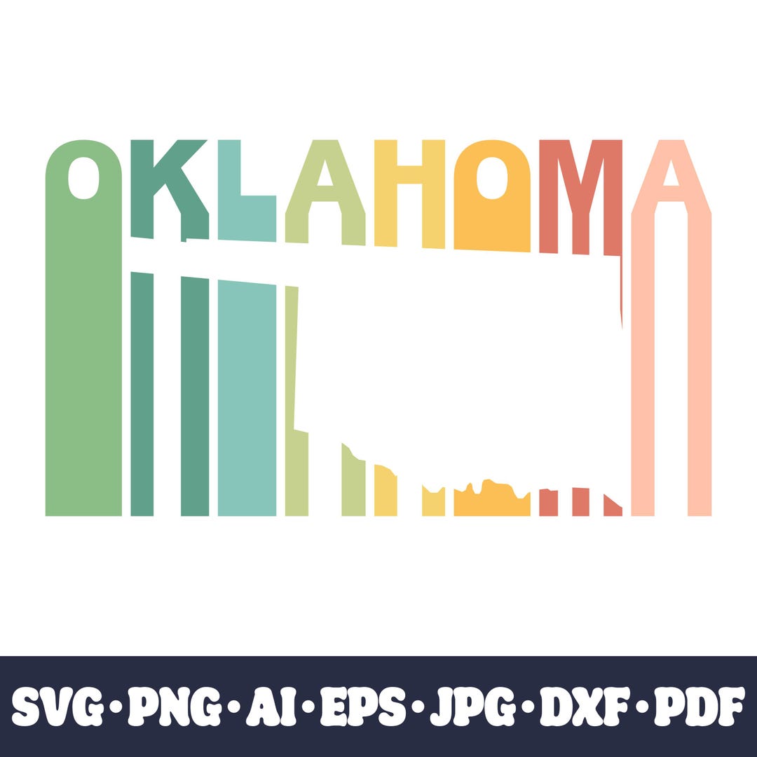 Oklahoma SVG Cricut Cut File. State Outline Map PNG Clipart. Silhouette ...
