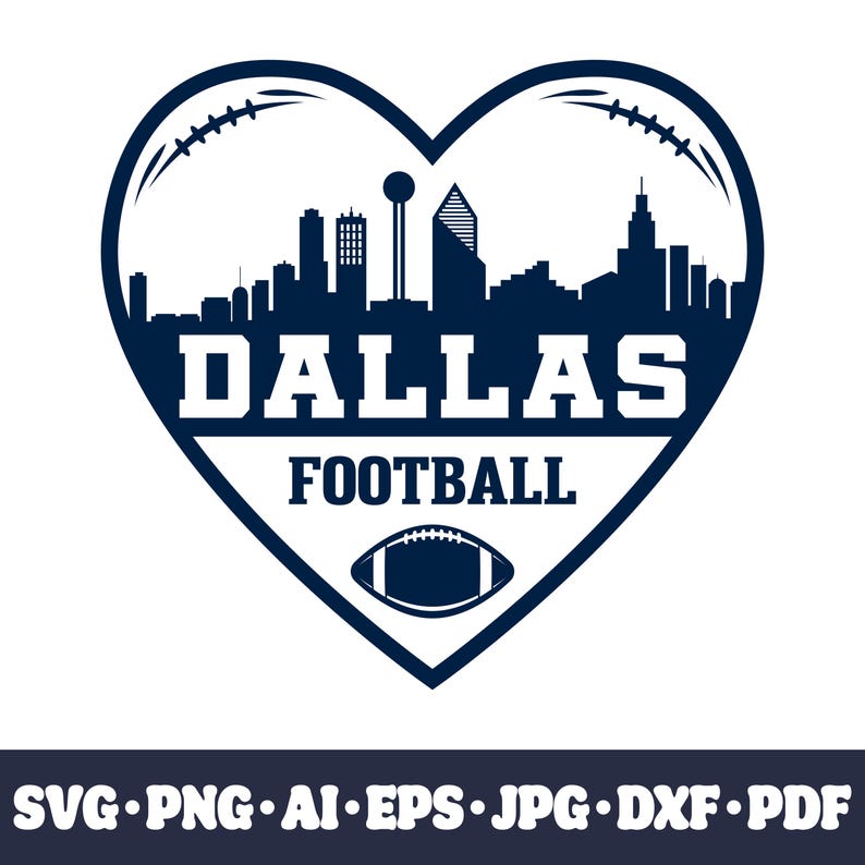 Dallas Football Team SVG Cricut Cut File. City PNG Clipart. Silhouette ...