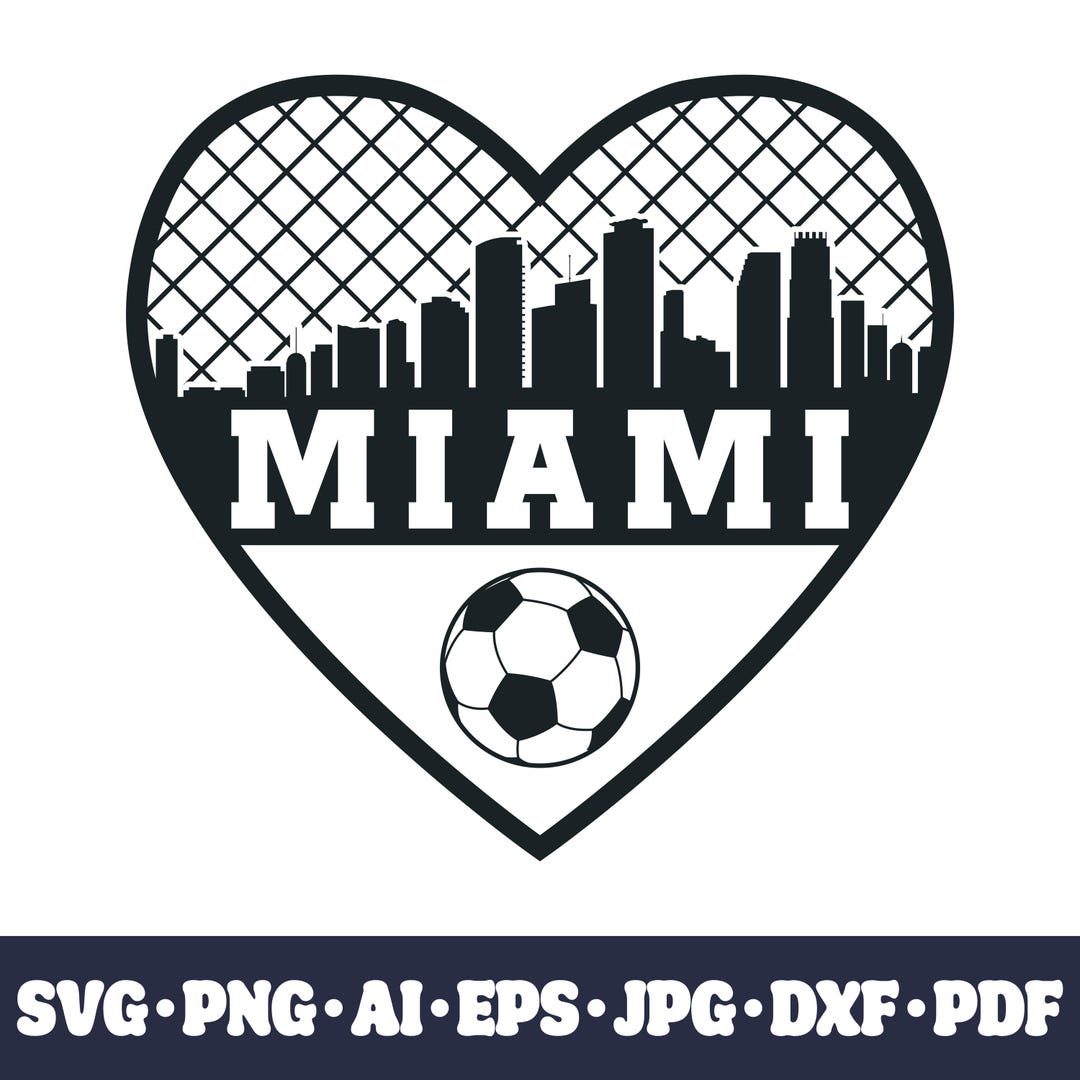 Miami Soccer Team SVG Cricut Cut File. City PNG Clipart. Silhouette ...