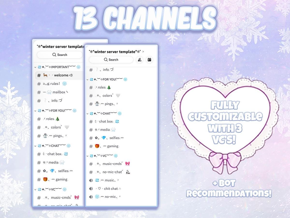 Winter Themed Discord Server Template - Etsy