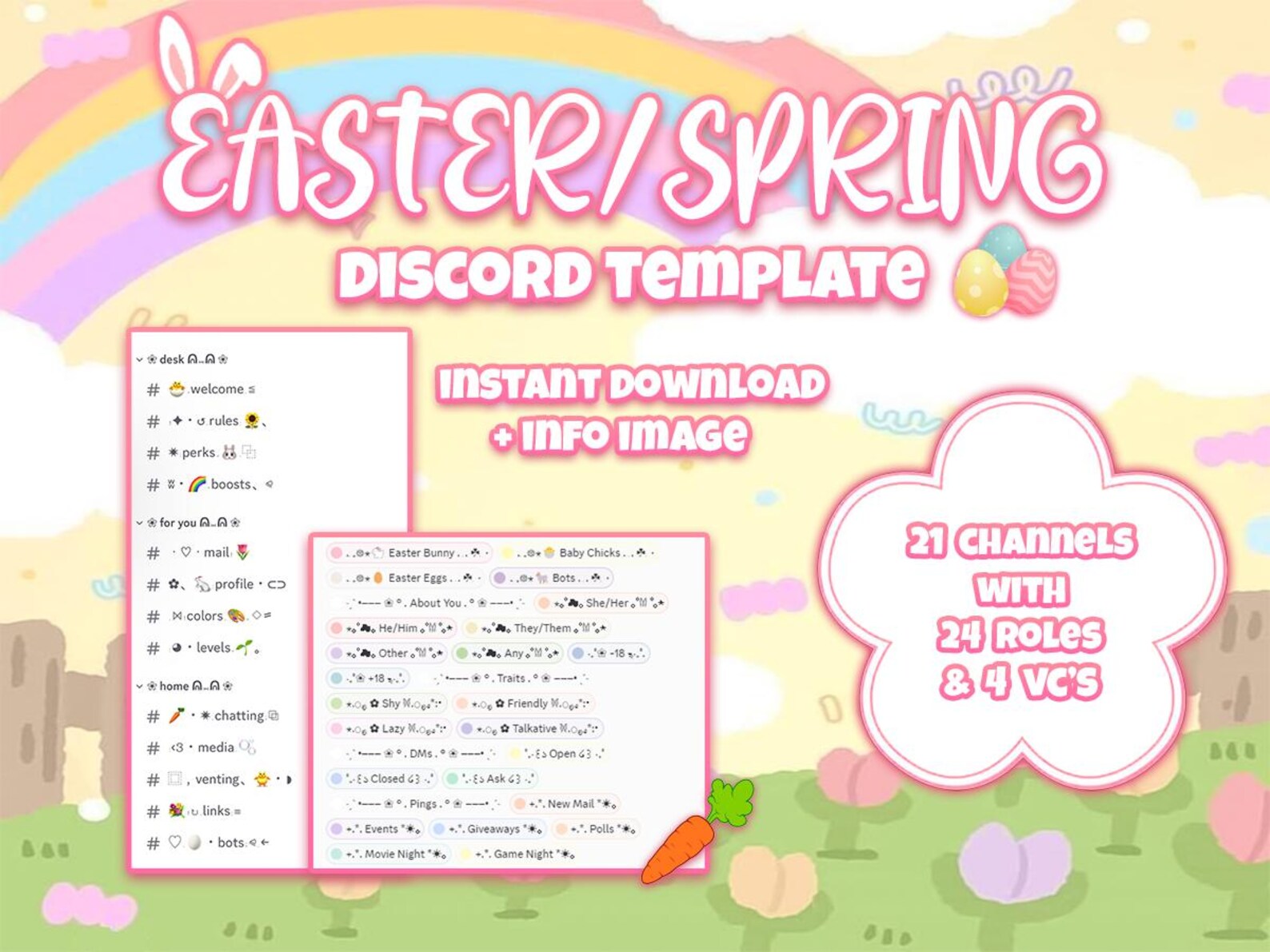 Easter/spring Themed Discord Server Template - Etsy
