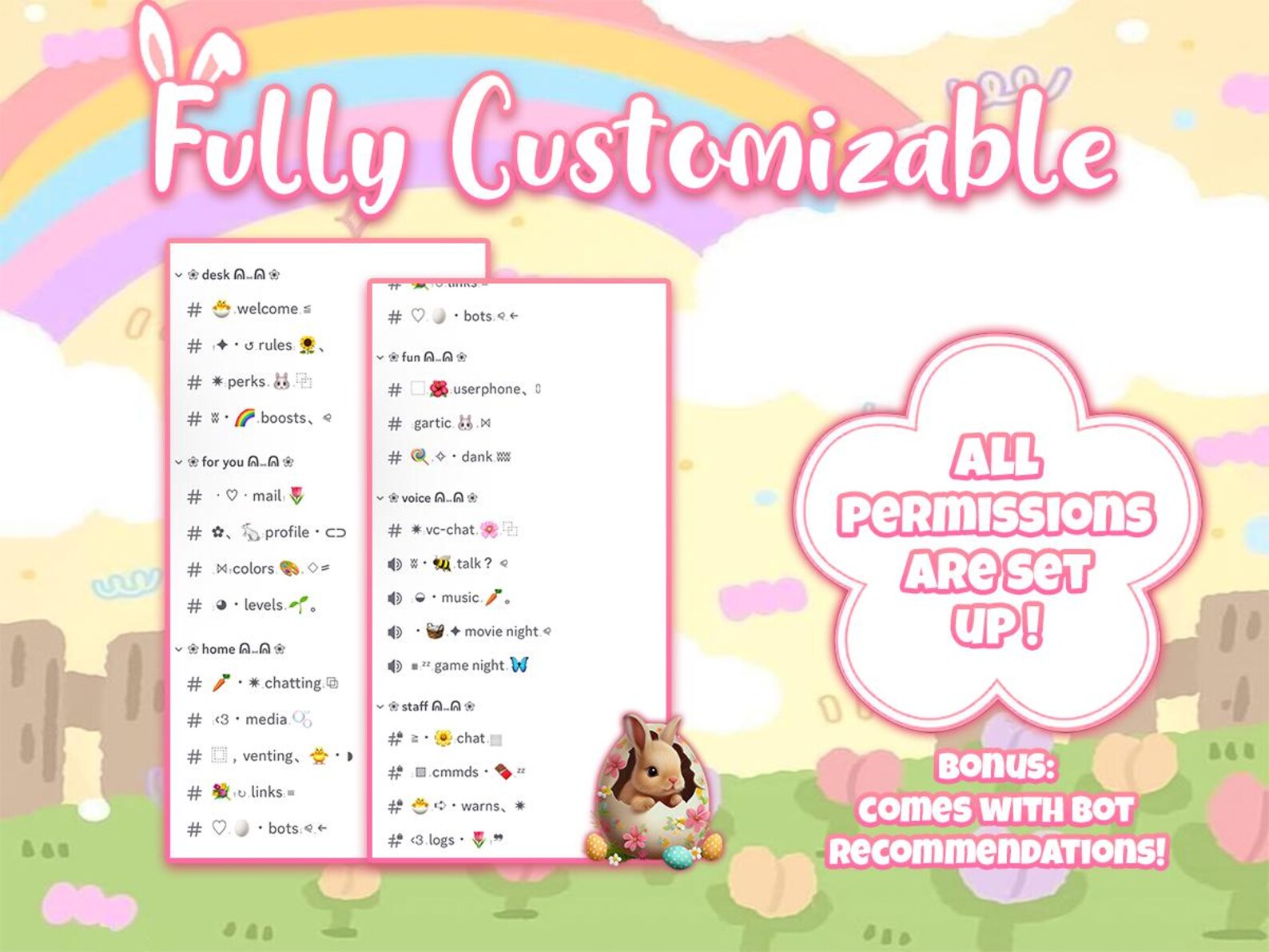 Easter/spring Themed Discord Server Template - Etsy