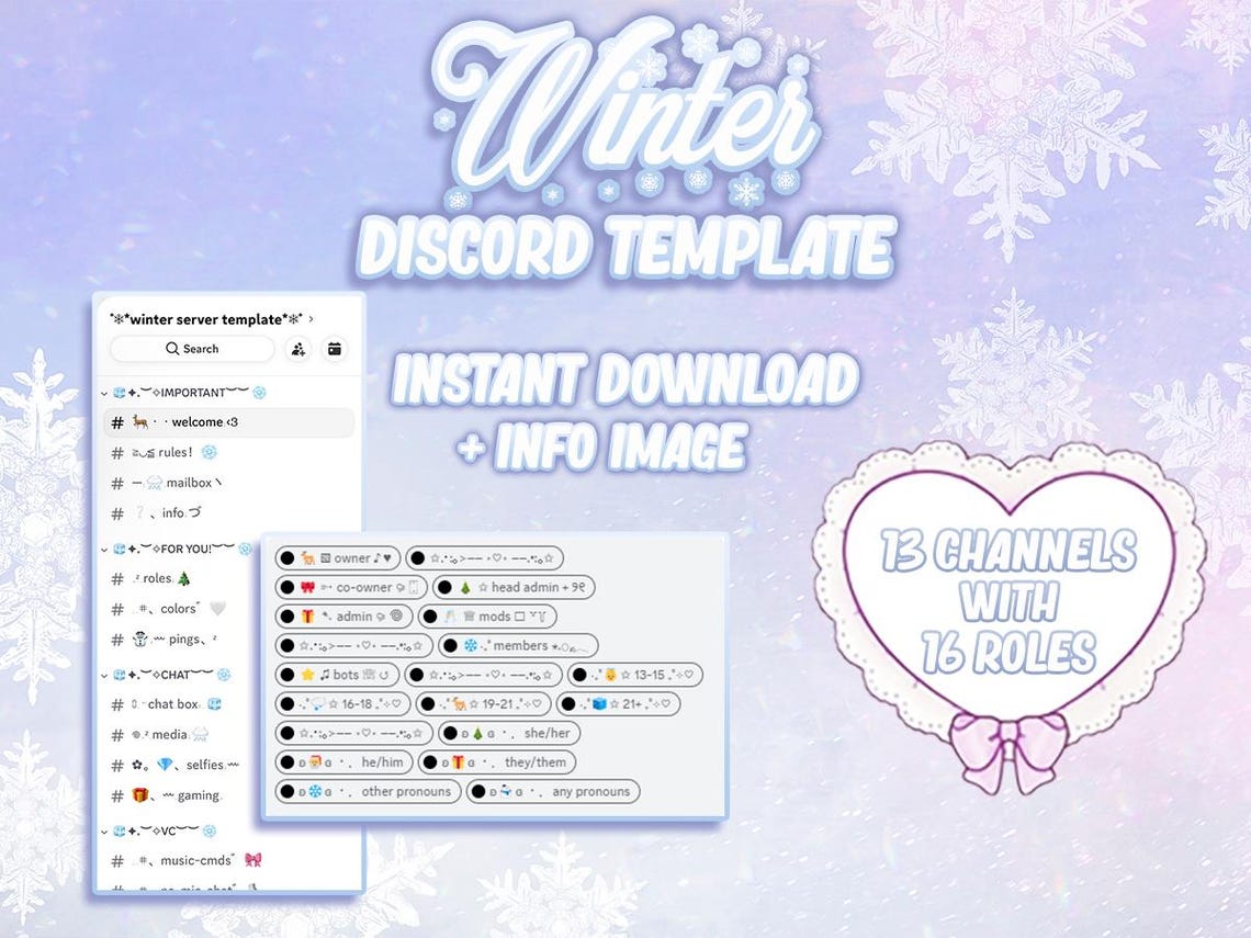 Winter Themed Discord Server Template - Etsy