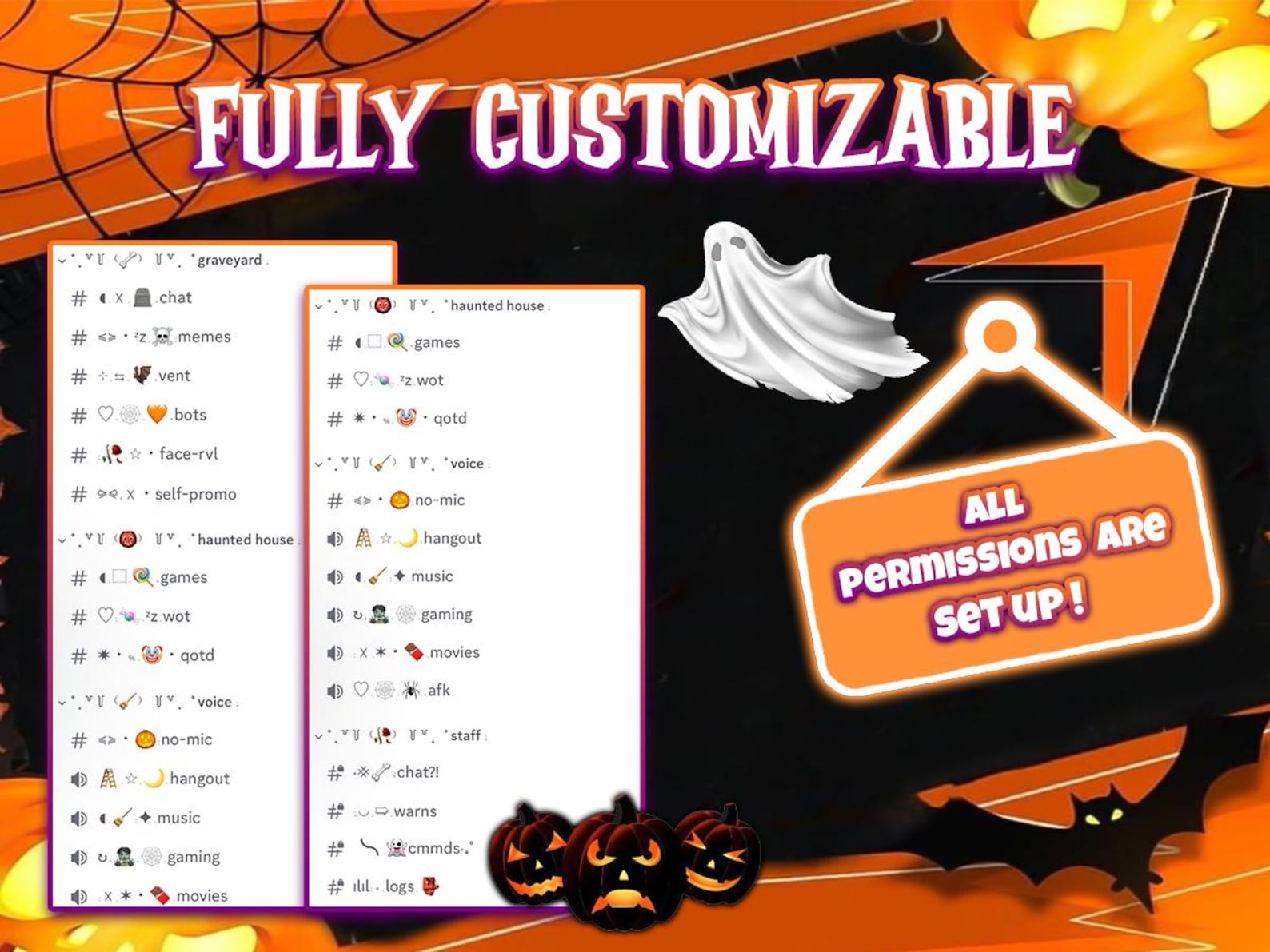 Halloween Themed Discord Server Template - Etsy