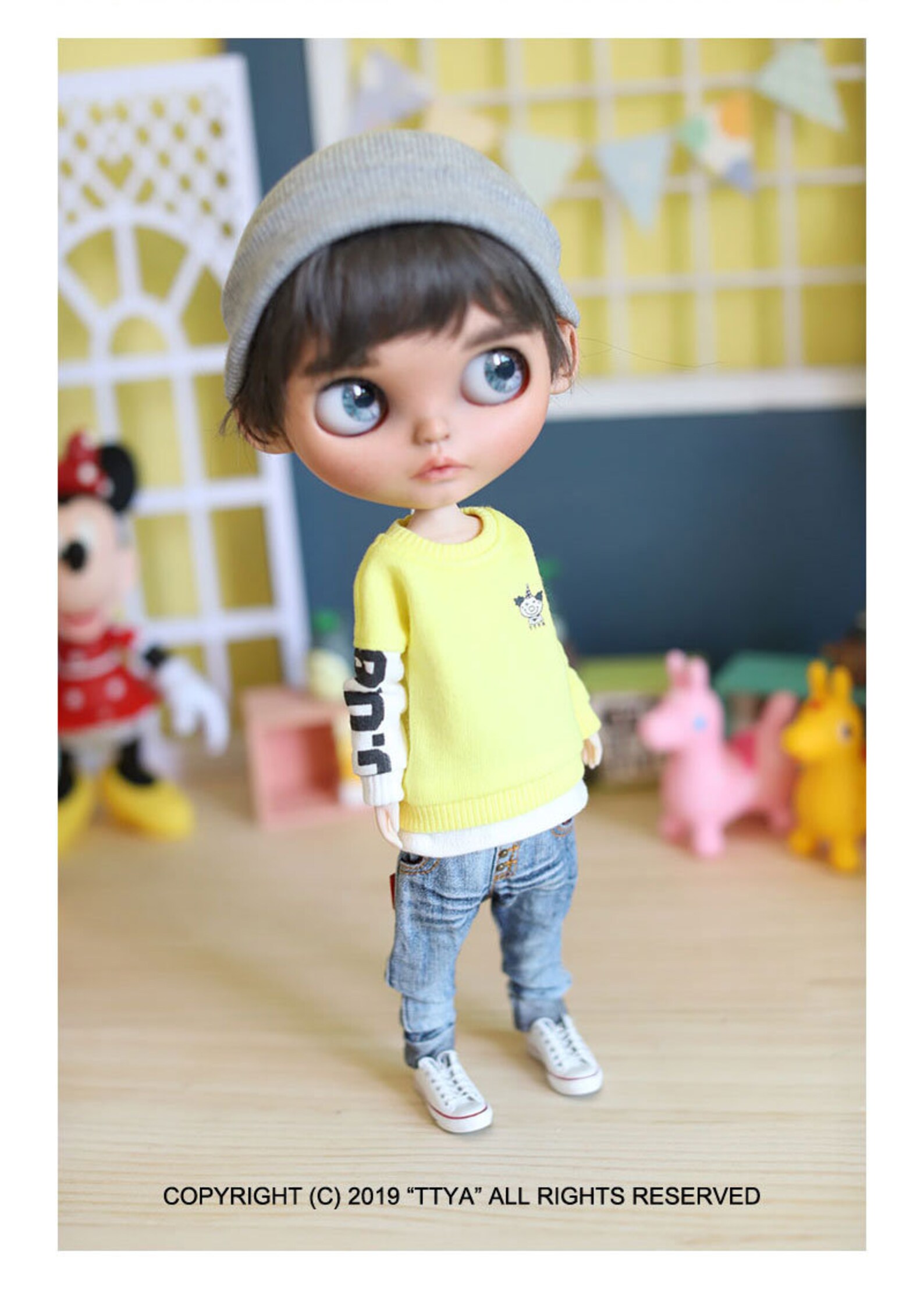 Blythe Pierrot MTM Yellow - Etsy