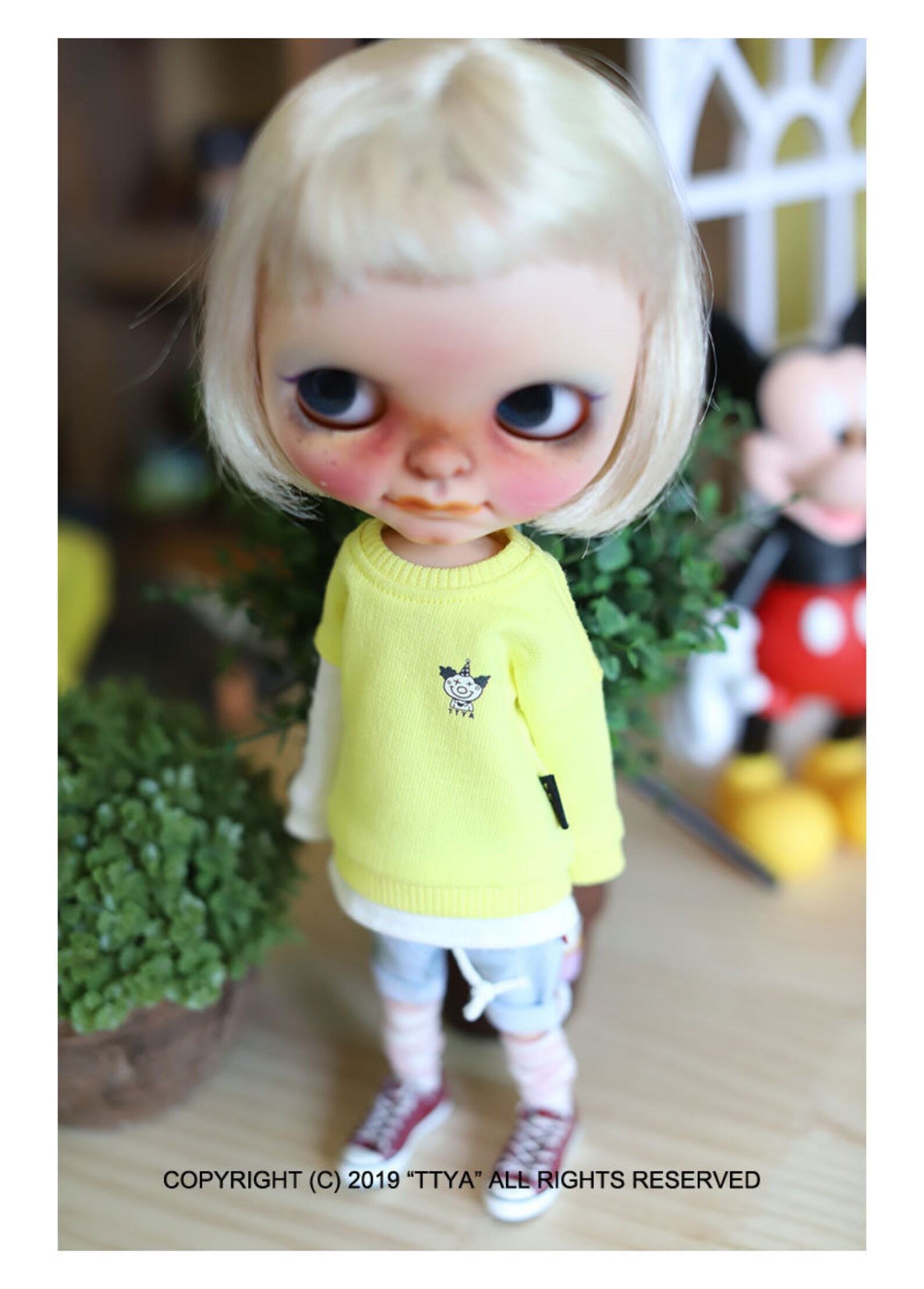 Blythe Pierrot MTM Yellow - Etsy
