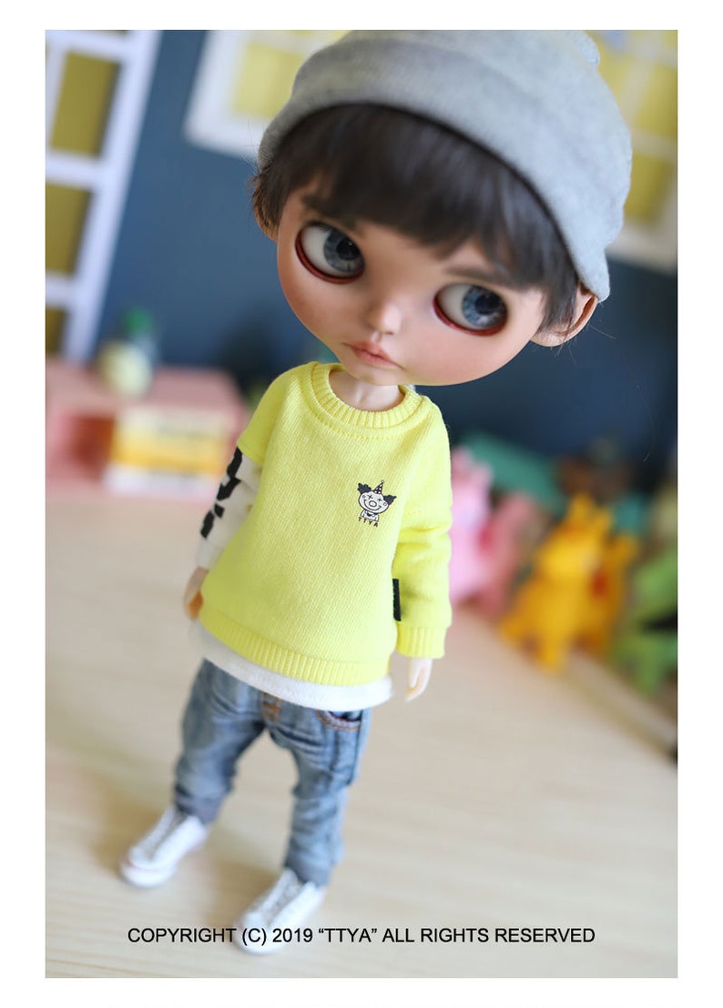 Blythe Pierrot MTM Yellow - Etsy