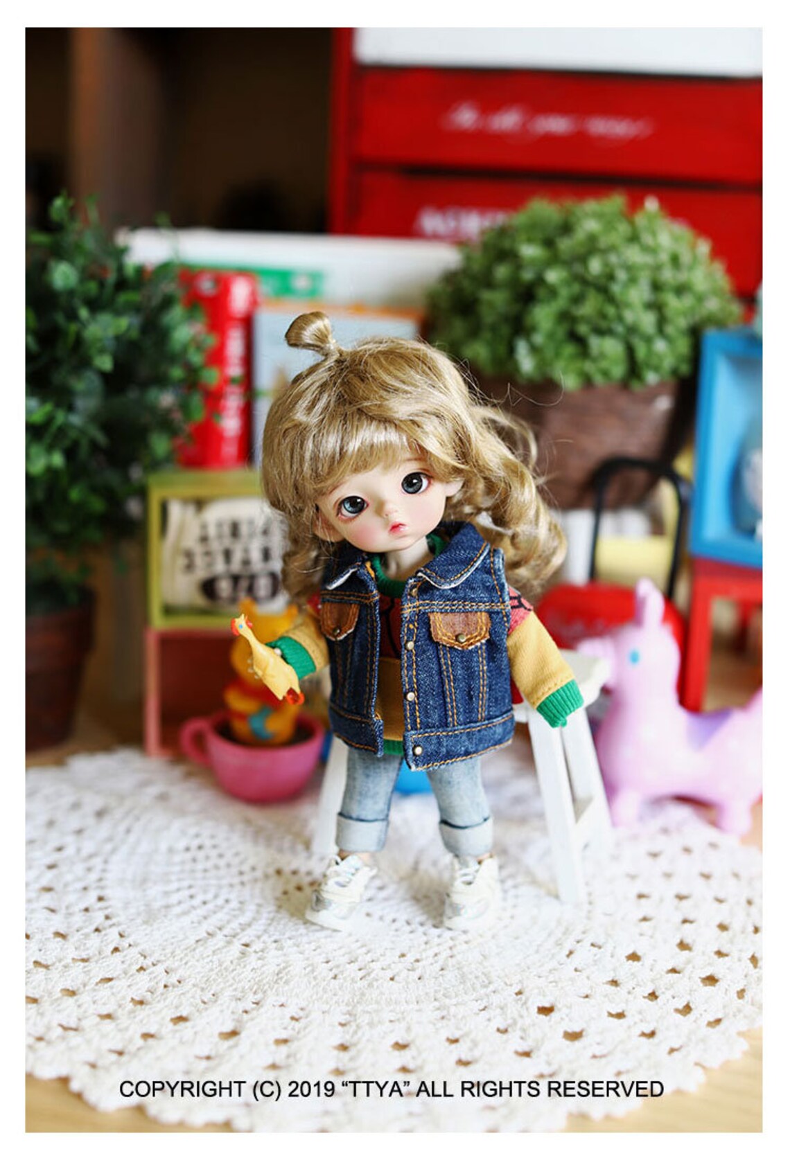 Stone Washing Vest Denim Jacket - Blue - Etsy