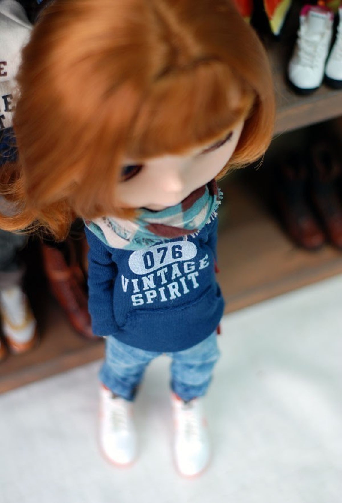 Blythe Vintage Spirit Hooded T Blue - Etsy