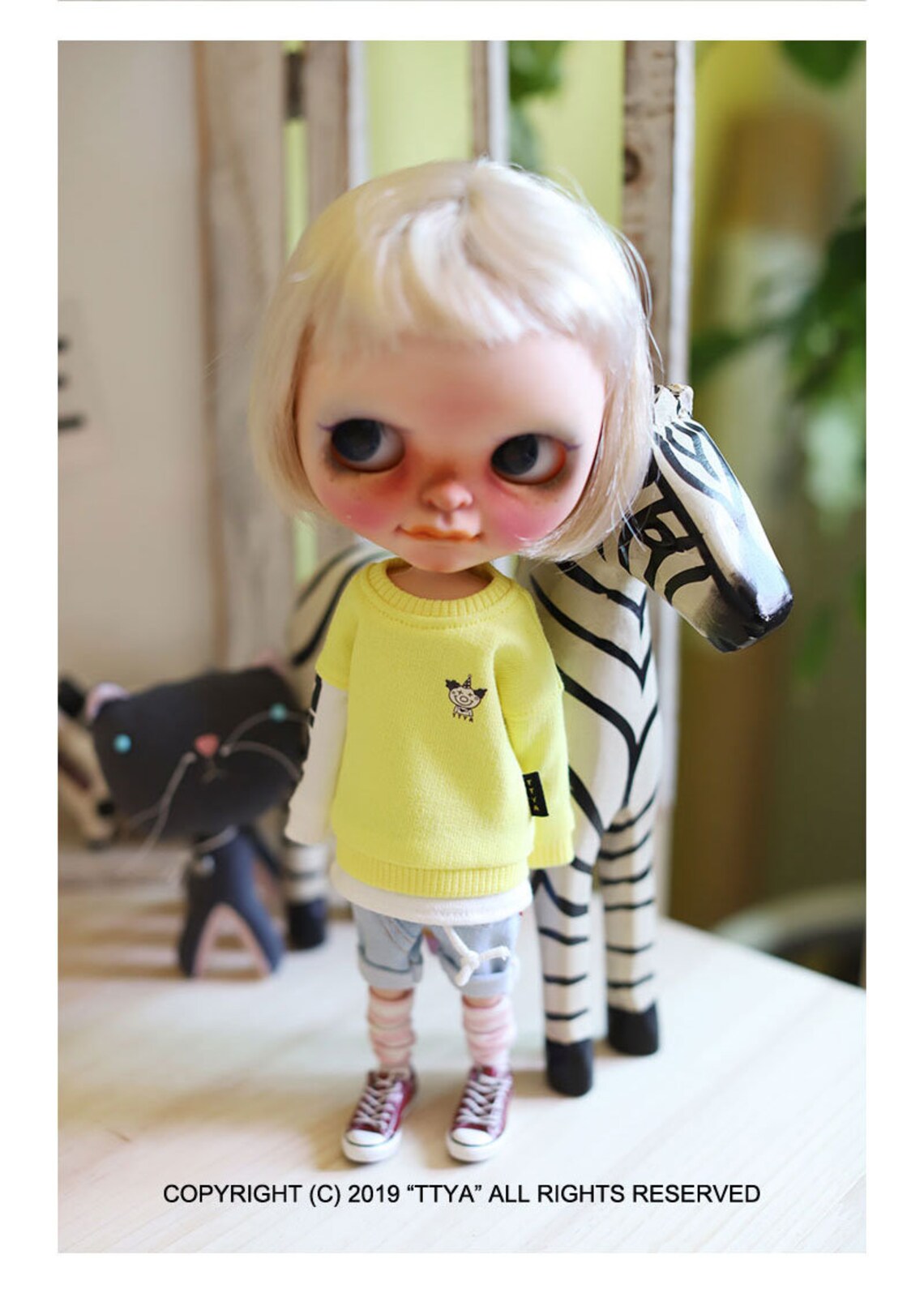 Blythe Pierrot MTM Yellow - Etsy