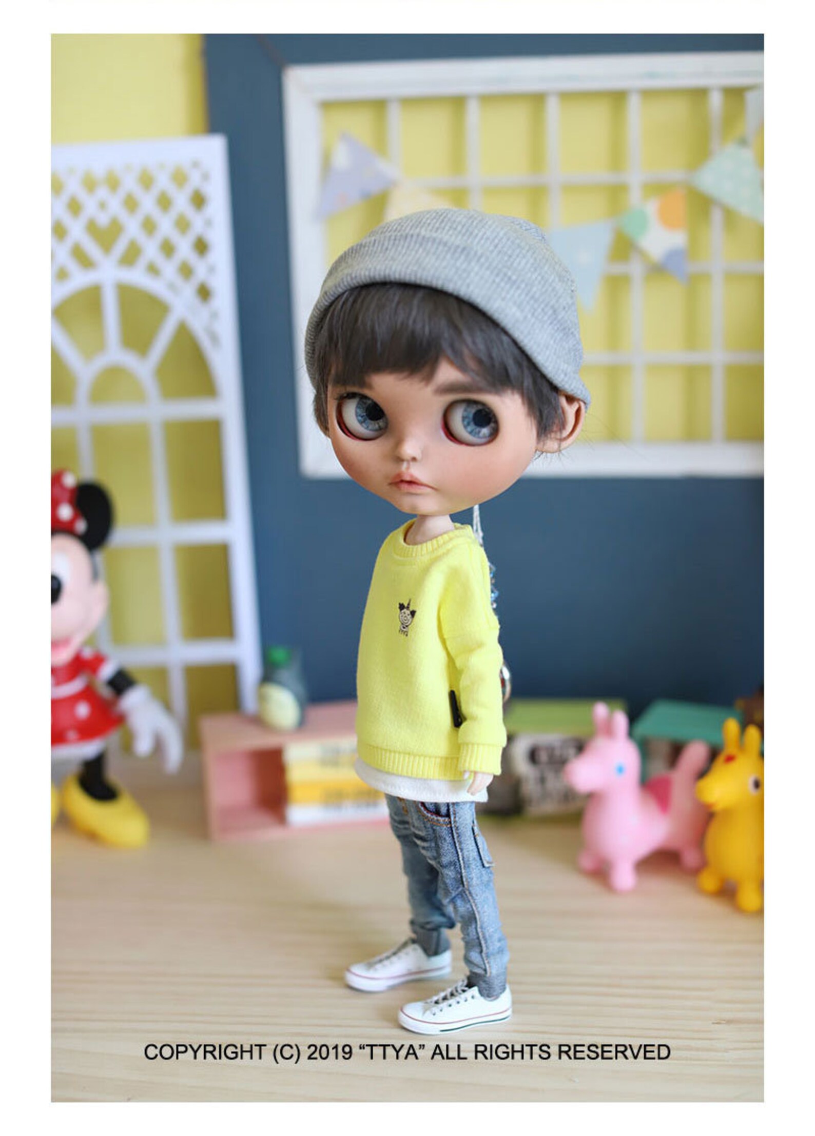 Blythe Pierrot MTM Yellow - Etsy