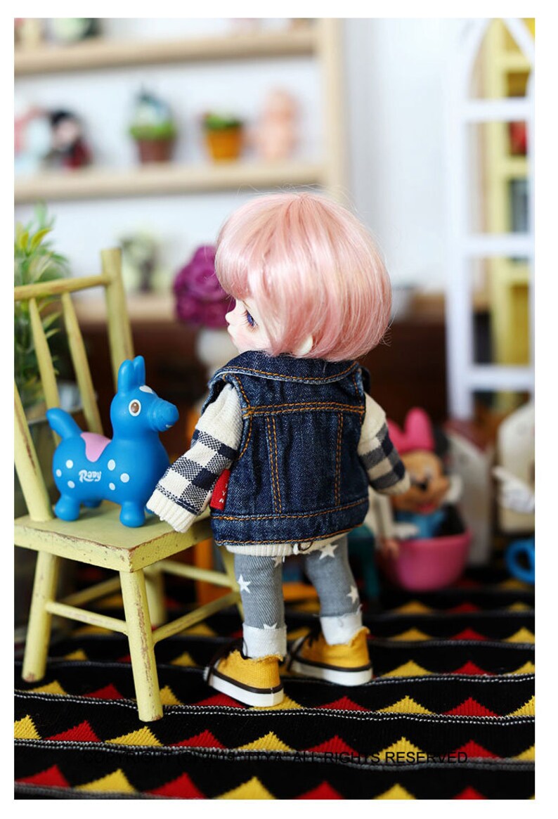 Lati Stone Washing Vest Denim Jacket Blue - Etsy