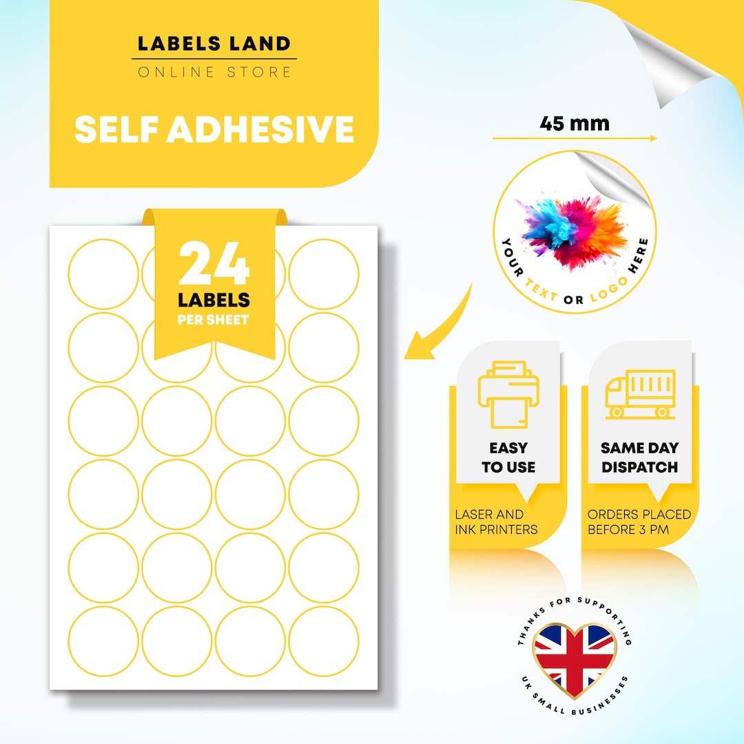 Custom Round Stickers for Jars, Personalised Circle Labels, Cosmetic ...