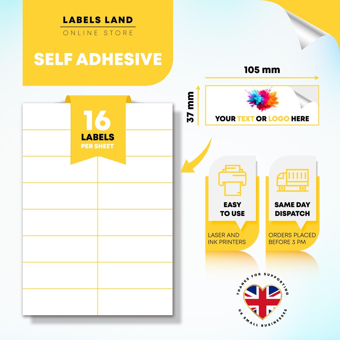 Custom Rectangle Labels 105x37mm: Personalized Stickers for Jars ...