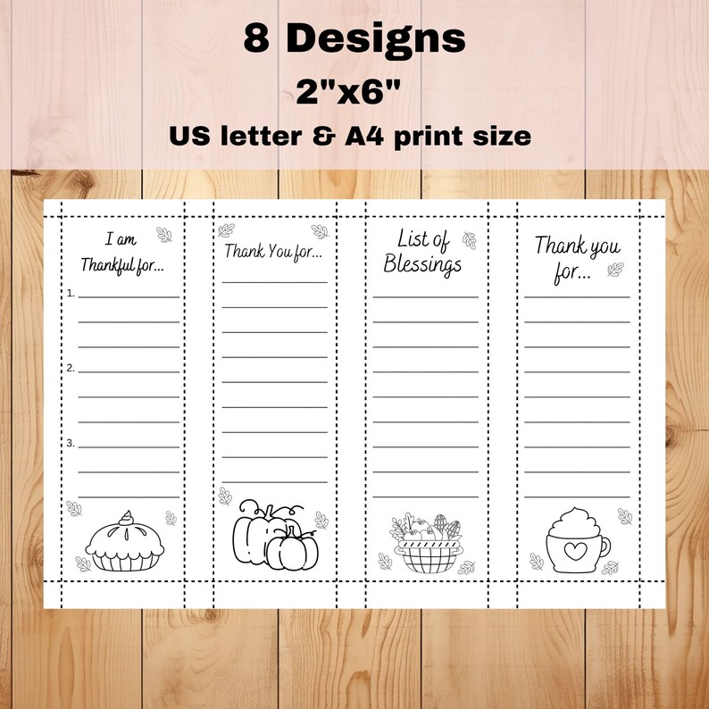 8 Printable Fall Coloring Bookmarks | Digital PDF Download | Coloring ...