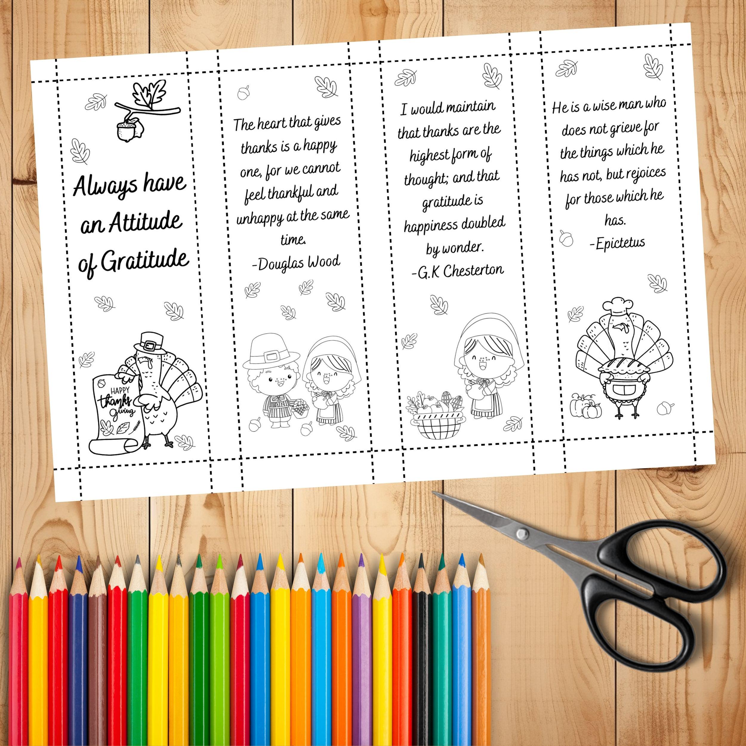 8 Printable Fall Coloring Bookmarks | Digital PDF Download | Coloring ...