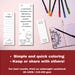 8 Printable Fall Coloring Bookmarks | Digital PDF Download | Coloring ...